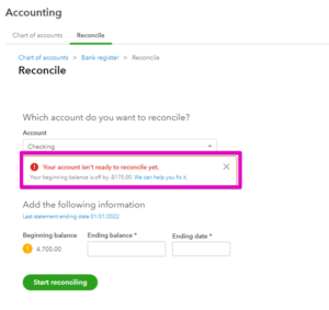QuickBooks Reconciling the Beginning Balance Wrong? Fix It