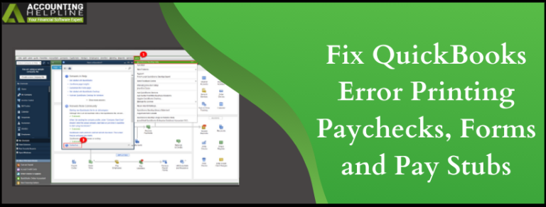 Fix quickbooks Error Printing Paychecks, Forms and Pay Stubs